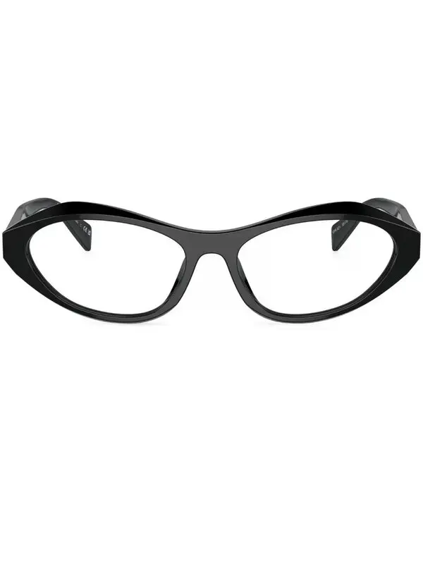 Prada Logo-engraved Oval-frame Glasses
