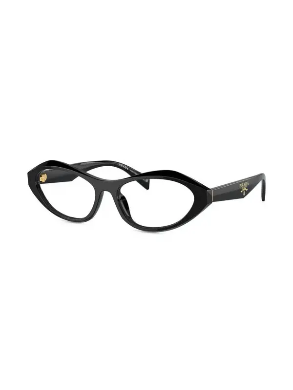 Prada Logo-engraved Oval-frame Glasses