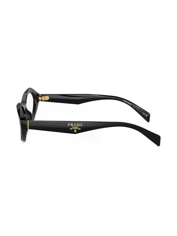 Prada Logo-engraved Oval-frame Glasses