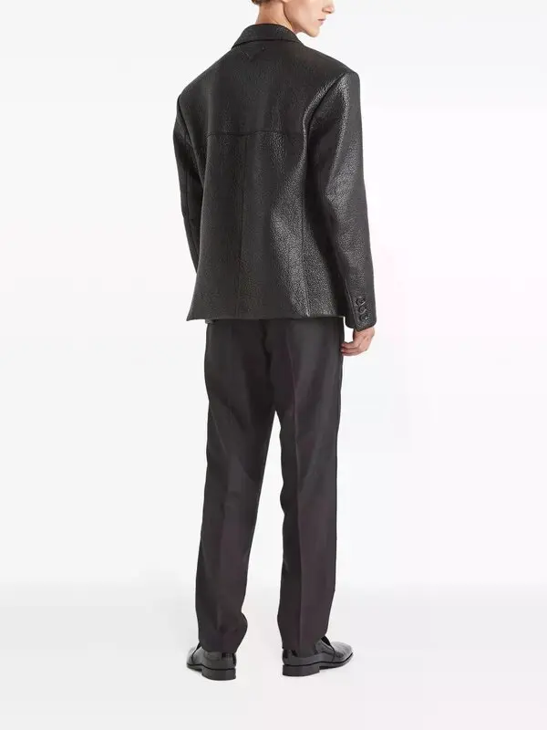Prada Single-breasted Leather Jacket