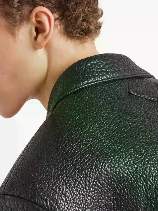 Prada Single-breasted Leather Jacket