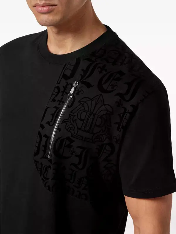 Philipp Plein Logo-panel Zip-detail T-shirt