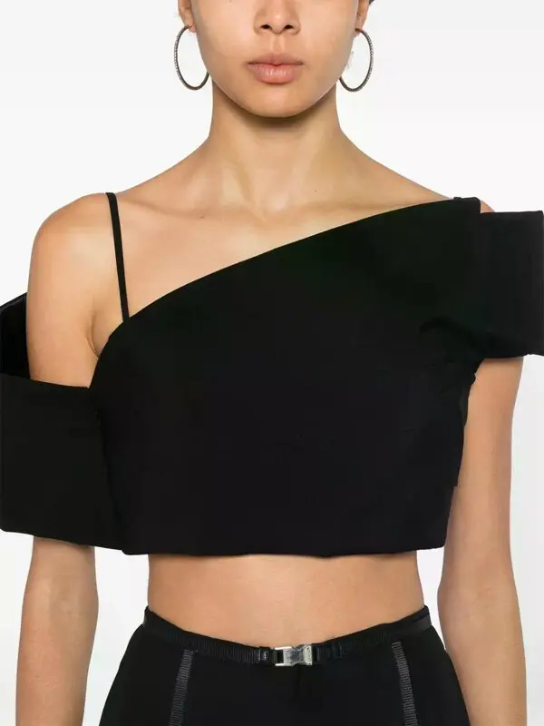 Alexander McQueen Deconstructed Asymmetric Crop Top