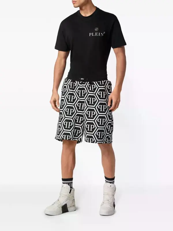 Philipp Plein Monogram Drawstring Track Shorts
