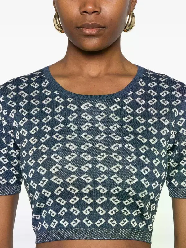Givenchy Monogram Jacquard Crop Top