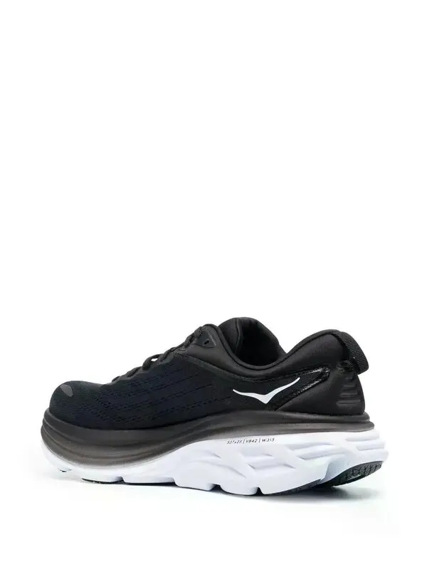 HOKA® Bondi Logo-print Lace-up Sneakers - Black