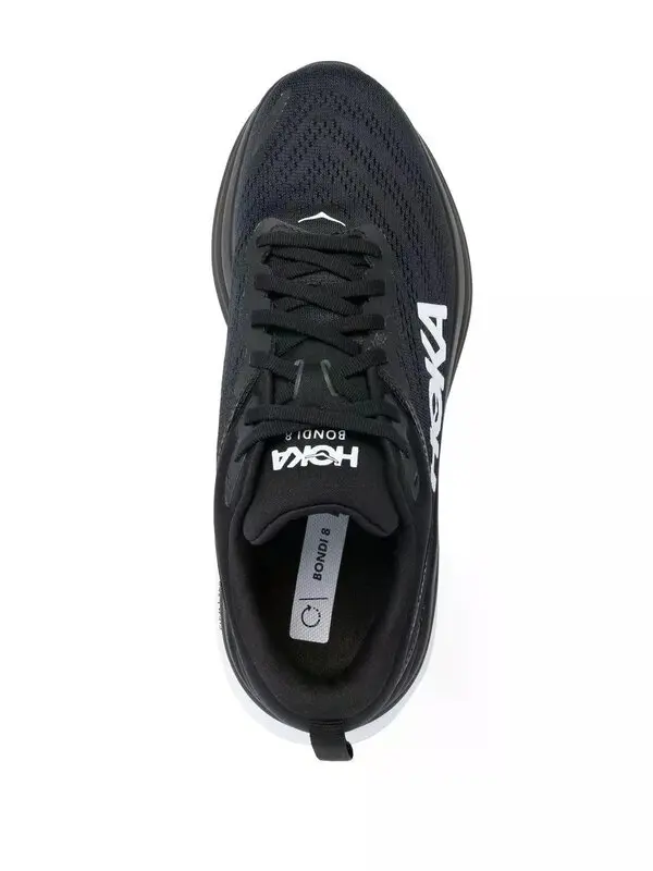 HOKA® Bondi Logo-print Lace-up Sneakers - Black