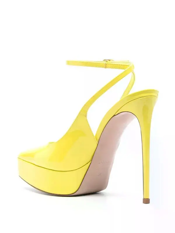LE SILLA Uma 140mm Slingback Pumps - Yellow