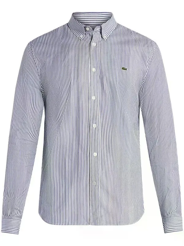 Lacoste Logo-patch Striped Cotton Shirt
