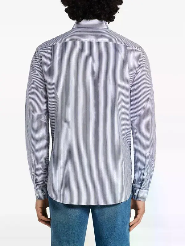 Lacoste Logo-patch Striped Cotton Shirt