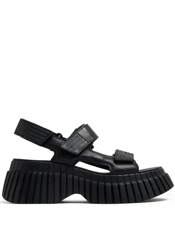 Camper Bcn Platform Sandals - Black