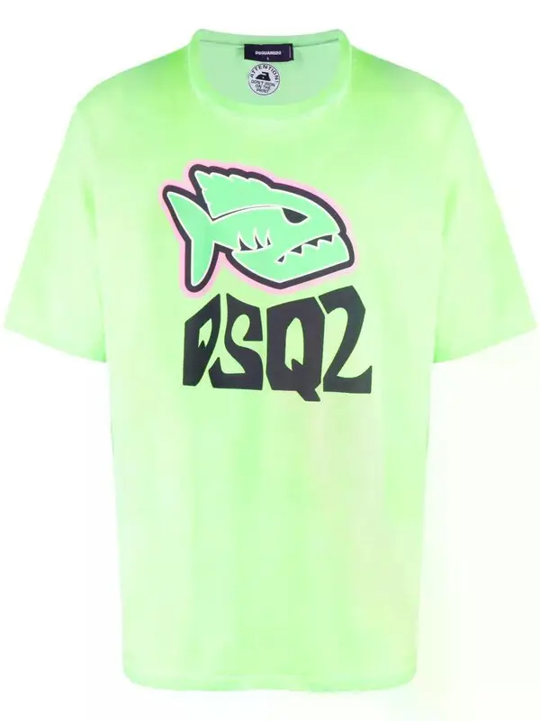 Dsquared2 Logo-print Cotton T-shirt - Green