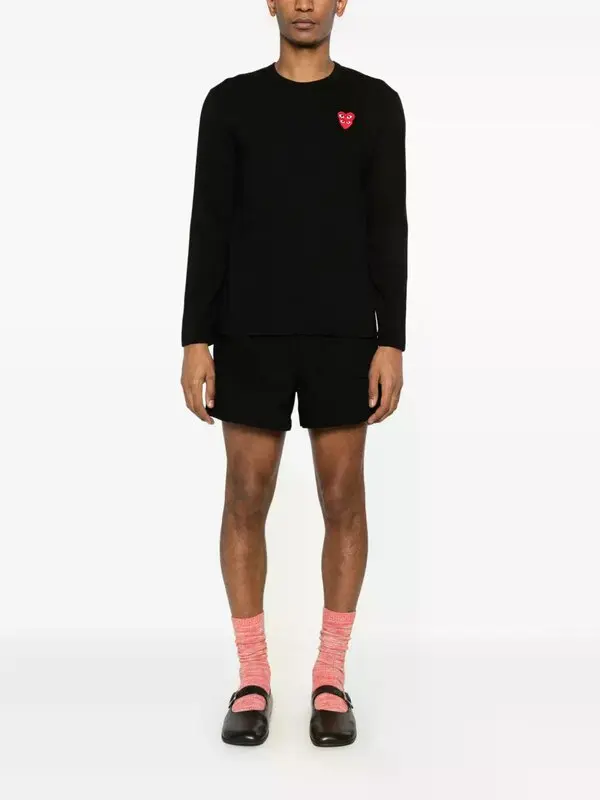 Play Comme Des Garcon Heart-patch T-shirt