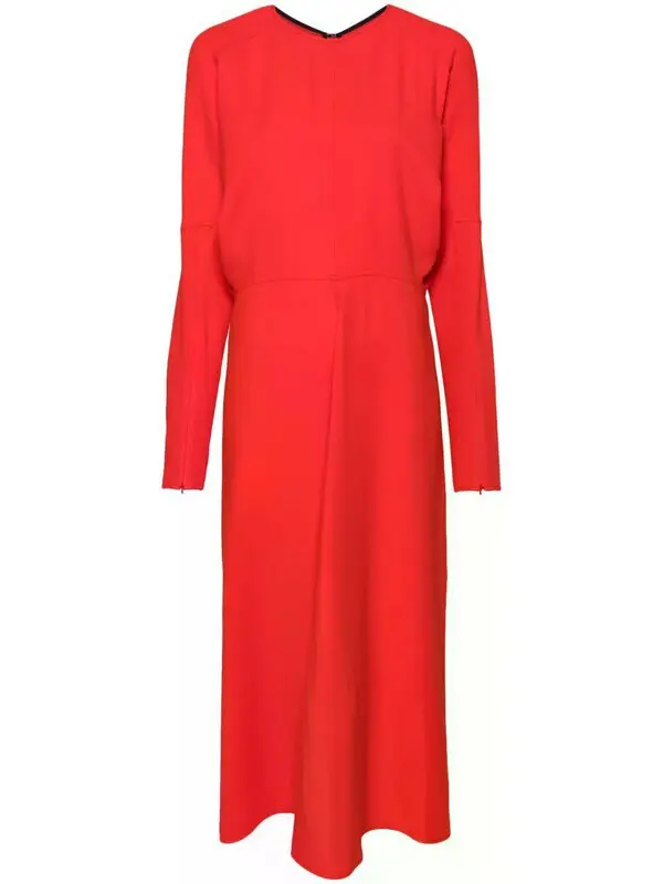 Victoria Beckham Draped Cady Midi Dress - Red