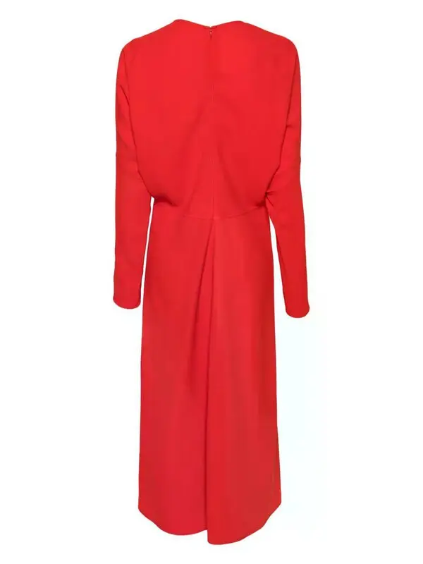Victoria Beckham Draped Cady Midi Dress - Red