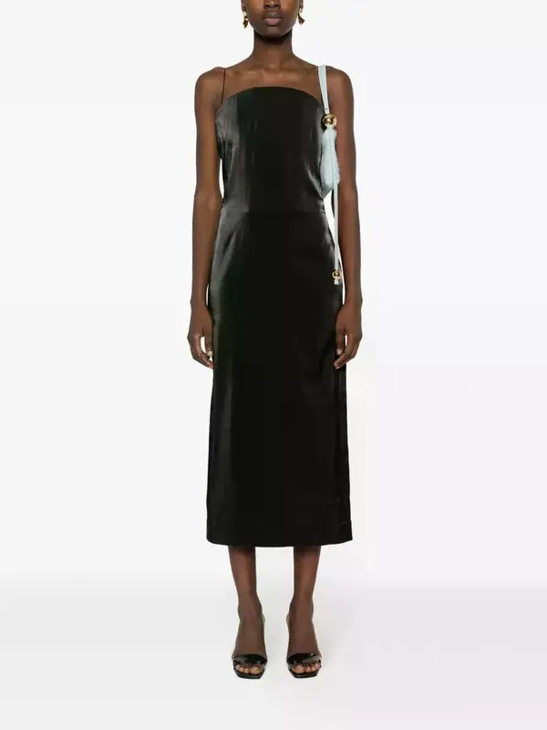 Jacquemus La Robe Carino Midi Dress - Black