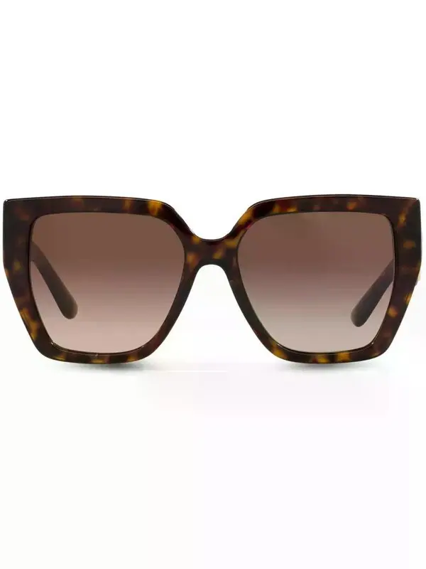 Dolce & Gabbana Tortoiseshell Logo-plaque Arm Sunglasses - Brown