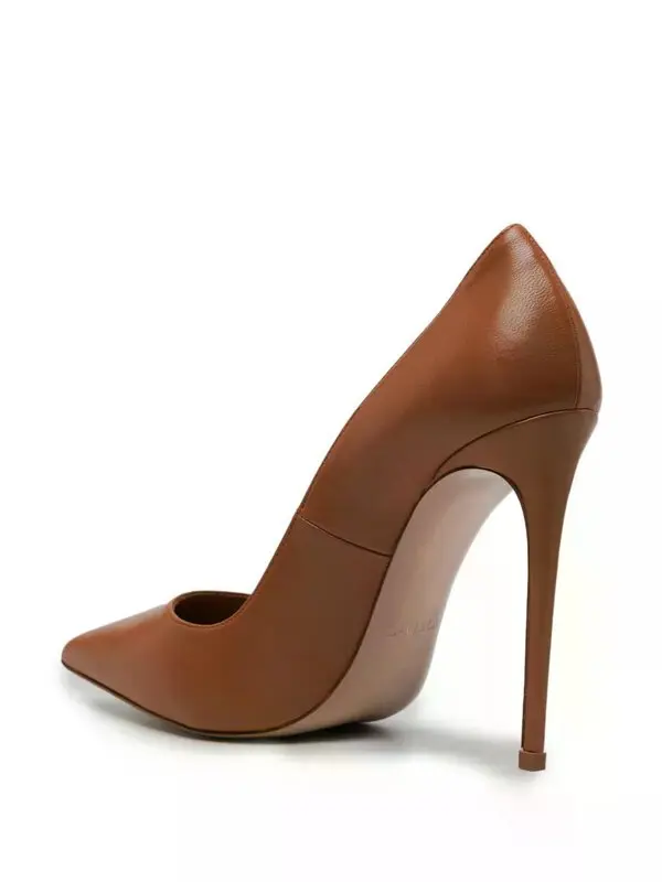 LE SILLA Eva 120mm Leather Pumps - Brown