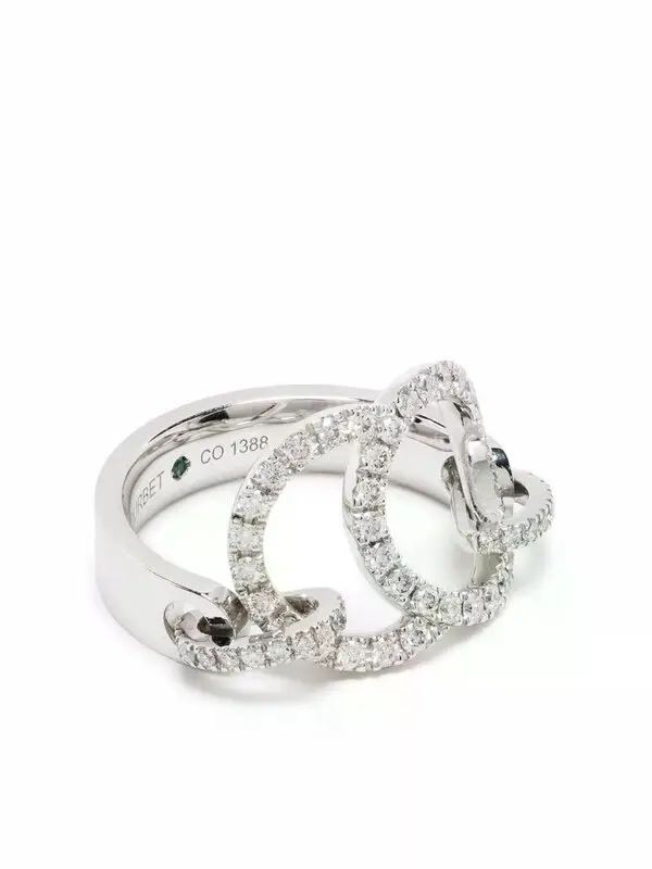 COURBET 18kt Recycled White Gold Celeste Pavé Laboratory-grown Diamond Ring - Silver