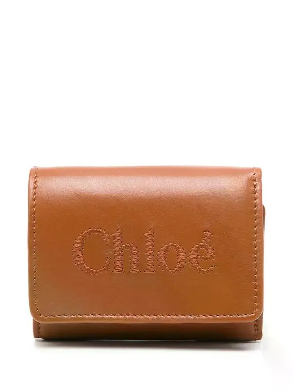 Chloé Mini Sense Leather Wallet - Brown