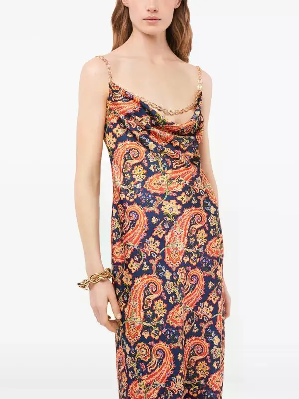 Rabanne Paisley Nuisette Maxi Dress - Blue
