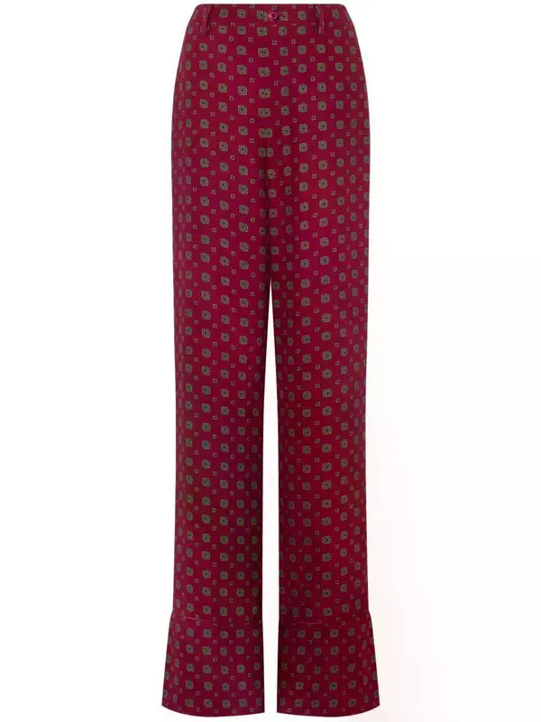 Moschino Geometric-print Straight Leg Trousers