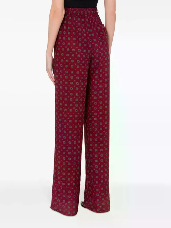 Moschino Geometric-print Straight Leg Trousers