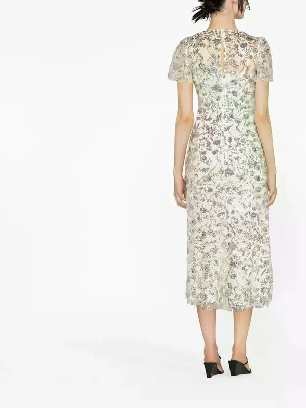 SELF-PORTRAIT Sequin-embellished Tulle Midi Dress