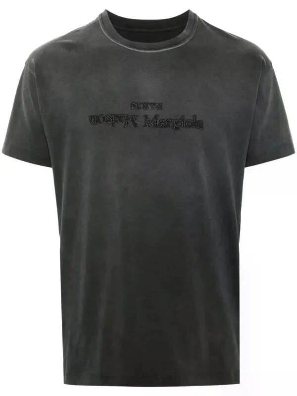 MAISON MARGIELA Reverse Logo-print Cotton T-shirt - Black