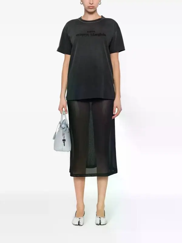 MAISON MARGIELA Reverse Logo-print Cotton T-shirt - Black