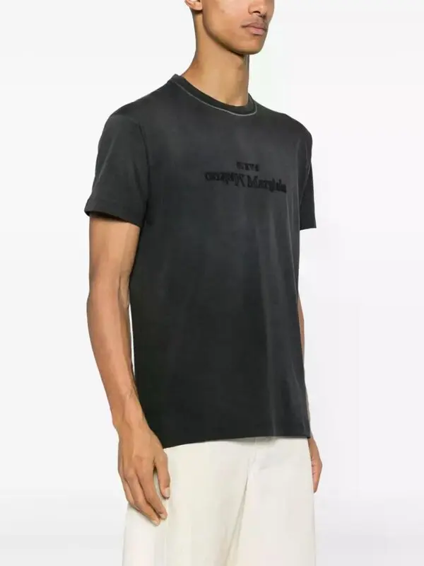 MAISON MARGIELA Reverse Logo-print Cotton T-shirt - Black