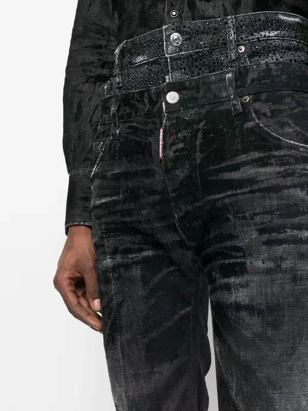 Dsquared2 Crystal-embellished Slim-cut Jeans
