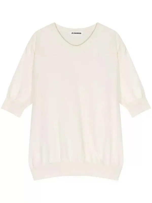 JIL SANDER Ribbed-trim Cotton T-shirt