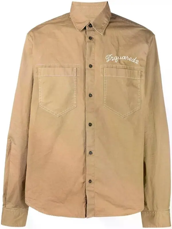 Dsquared2 Logo-embroidered Button-up Shirt