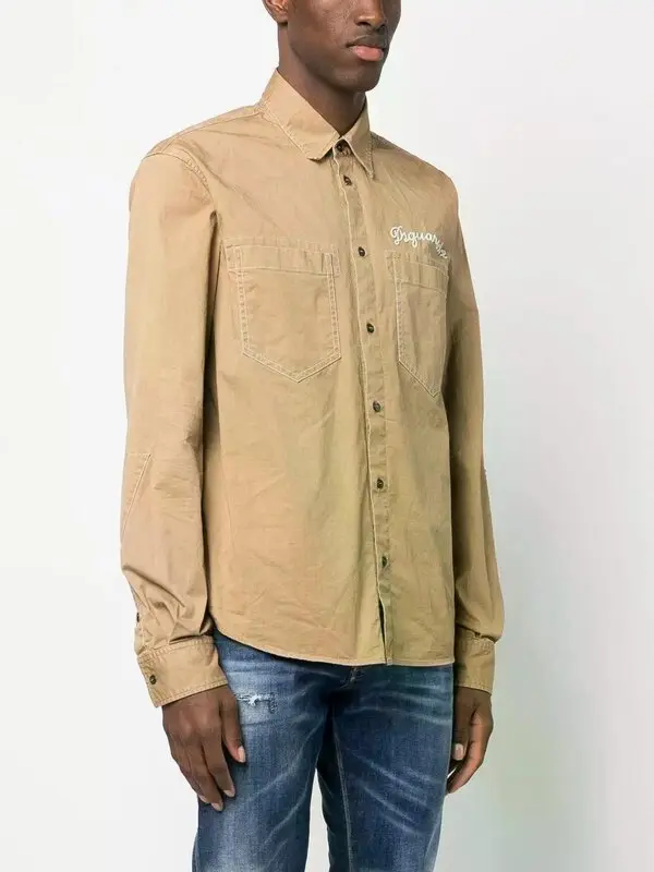 Dsquared2 Logo-embroidered Button-up Shirt