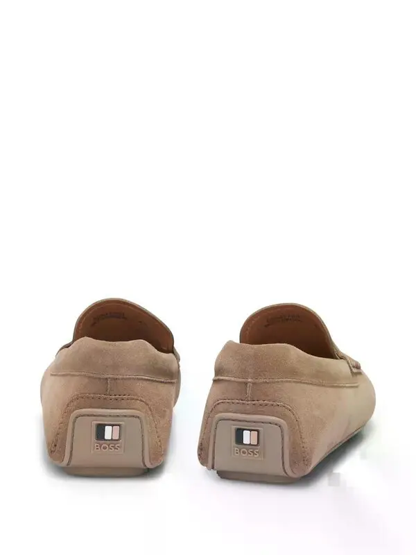 BOSS Suede Loafers With Penny Trim