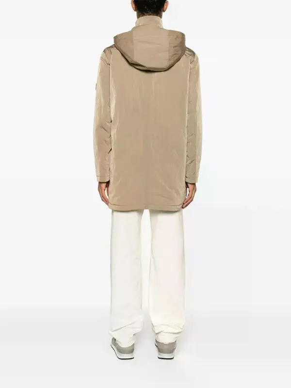 Hugo Hooded Crinkled-finish Raincoat