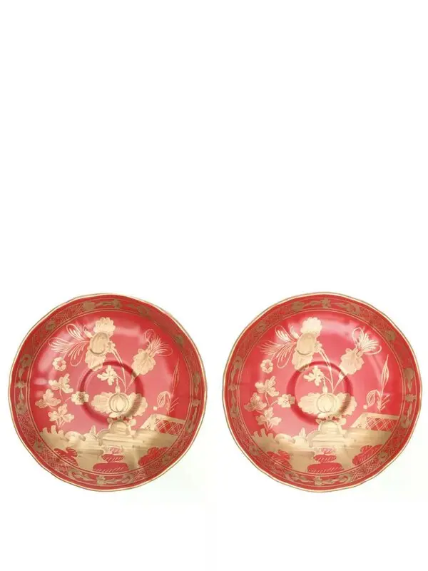 GINORI 1735 Rubrum Porcelain Plate - Red