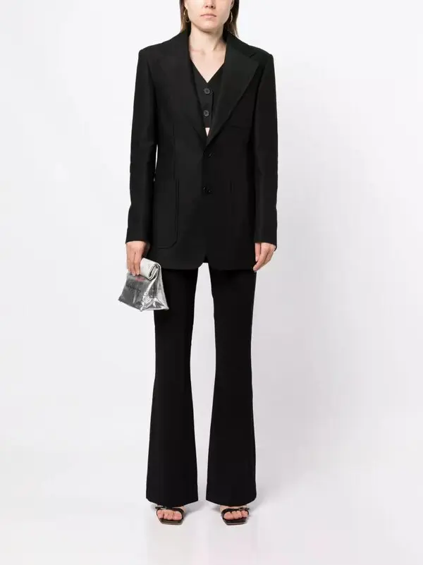 Goen.j Notched-lapels Single-breasted Blazer