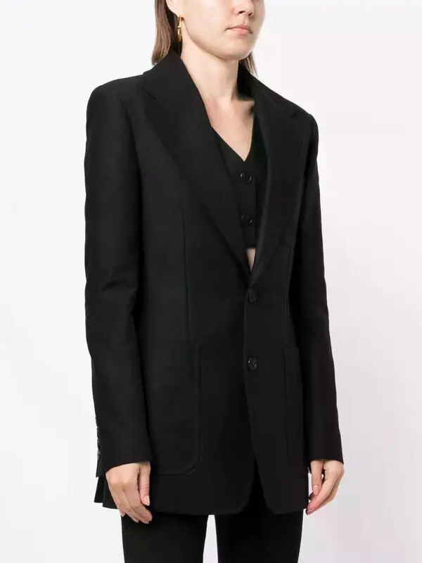 Goen.j Notched-lapels Single-breasted Blazer