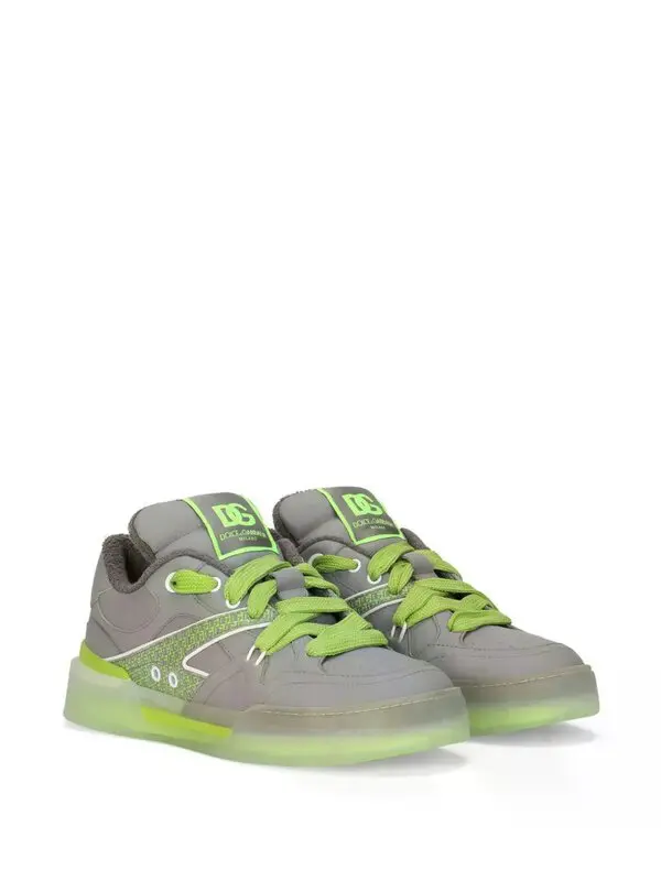 Dolce & Gabbana Logo-patch Low-top Sneakers - Grey