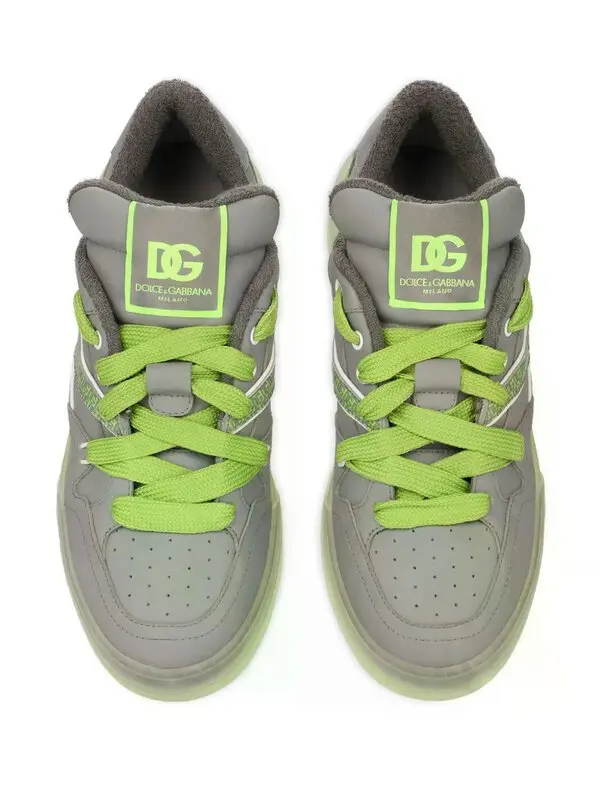 Dolce & Gabbana Logo-patch Low-top Sneakers - Grey