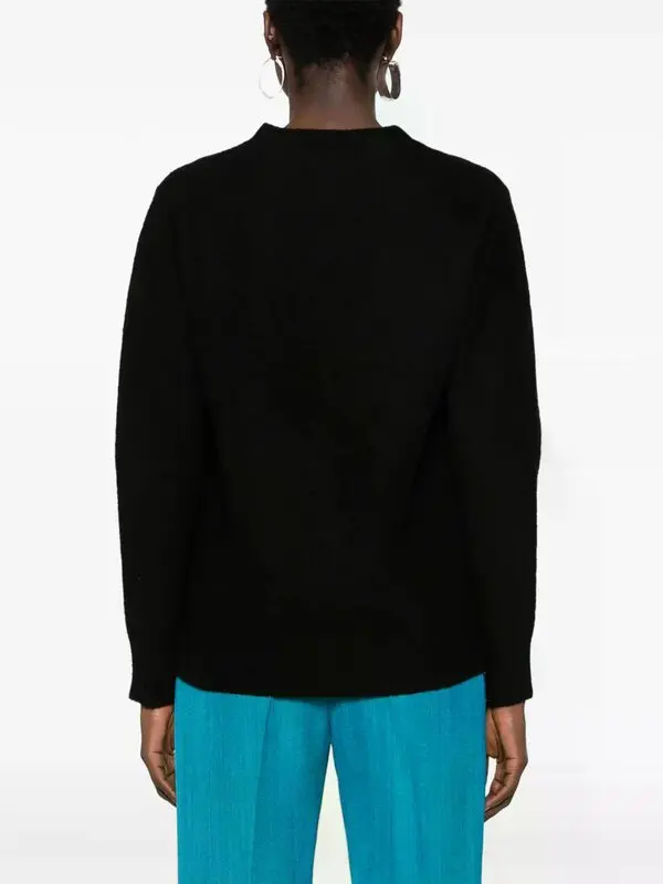 JIL SANDER Logo-engraved-buttons Wool Cardigan