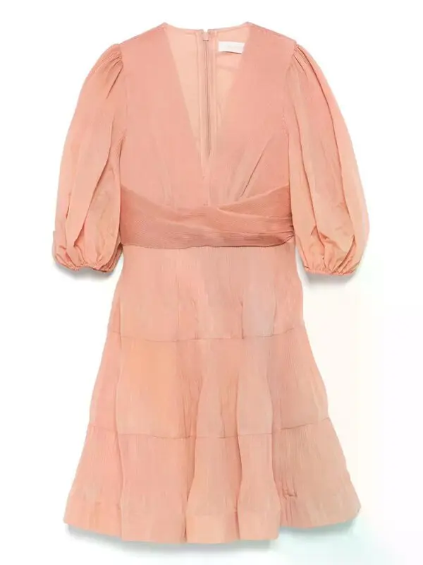 Zimmermann Pleated Mini Dress - Pink