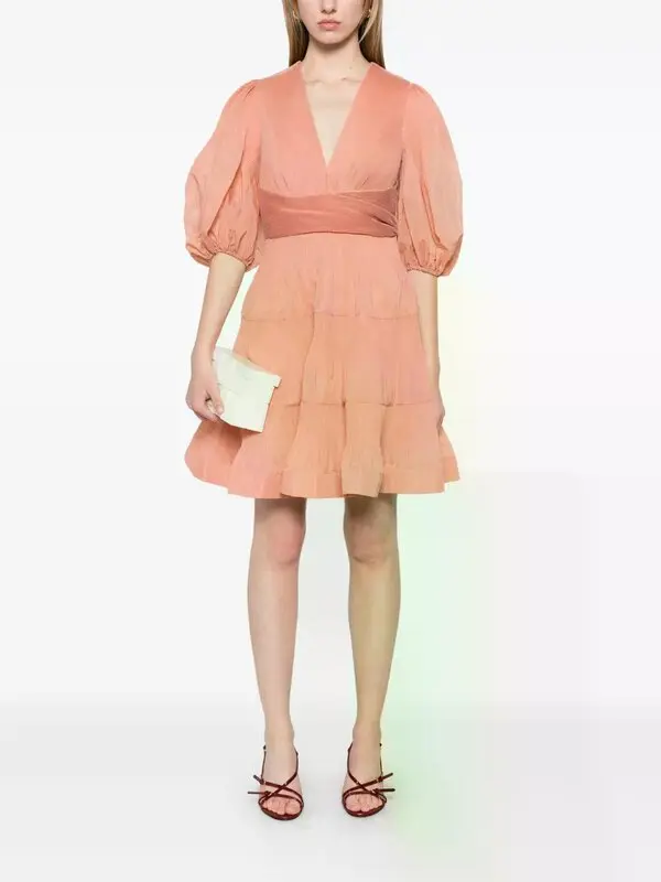 Zimmermann Pleated Mini Dress - Pink