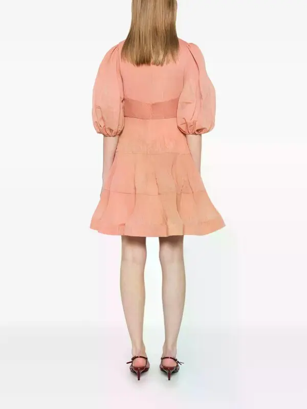 Zimmermann Pleated Mini Dress - Pink