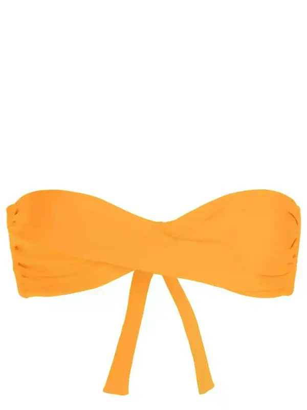 AMIR SLAMA Twist-detail Bandeau Bikini Top - Orange