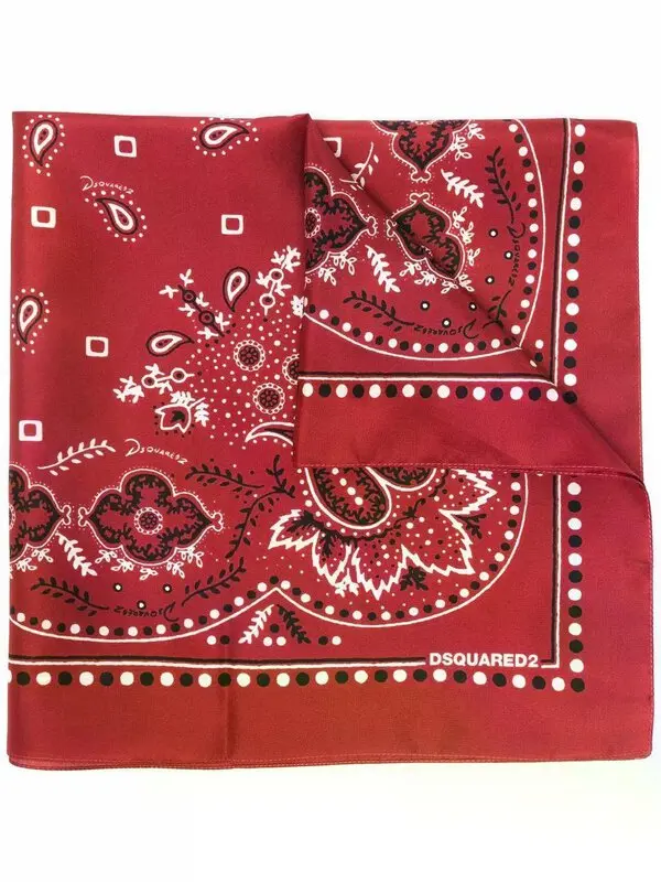 Dsquared2 Paisley-print Bandana Scarf - Red