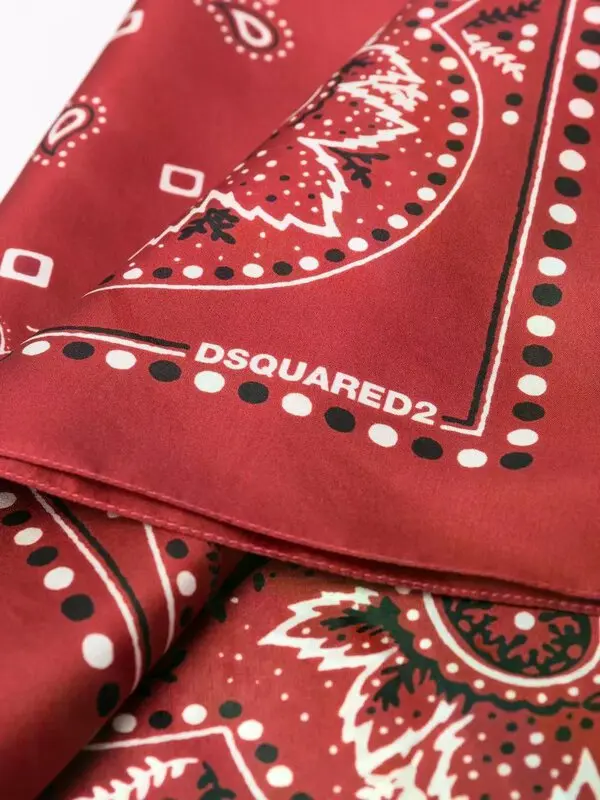 Dsquared2 Paisley-print Bandana Scarf - Red