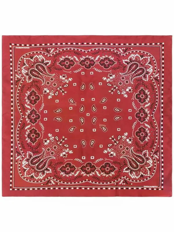 Dsquared2 Paisley-print Bandana Scarf - Red